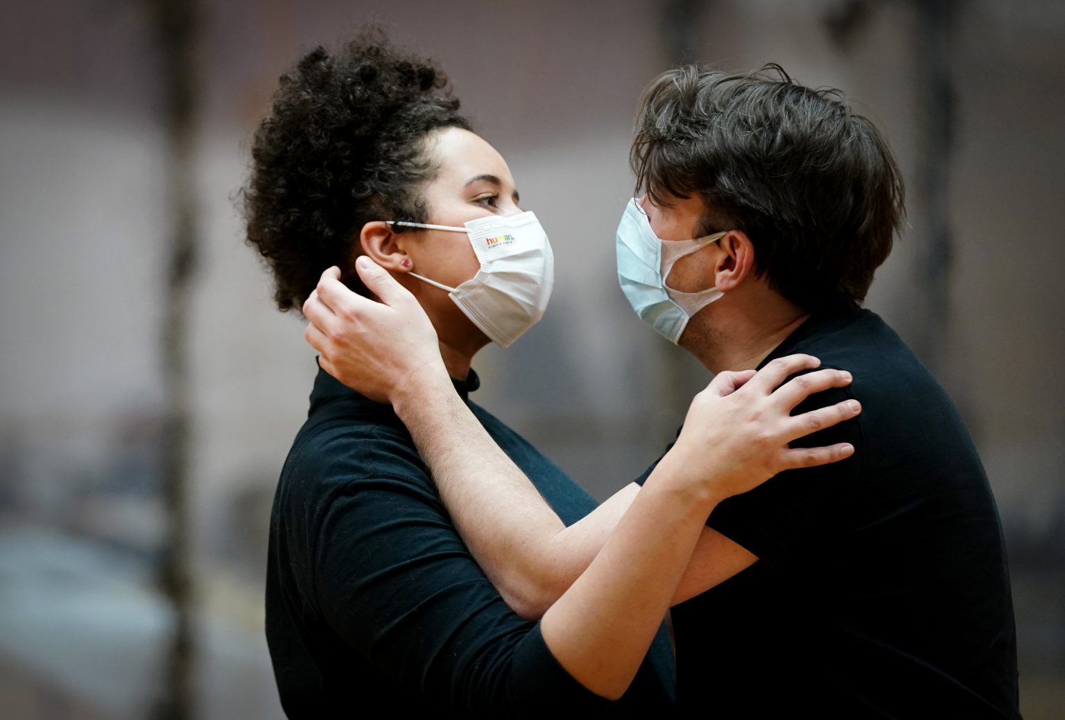 Lea Shaw Hermia and Jonathan McGovern-Demetrius, in rhearsals for A ...